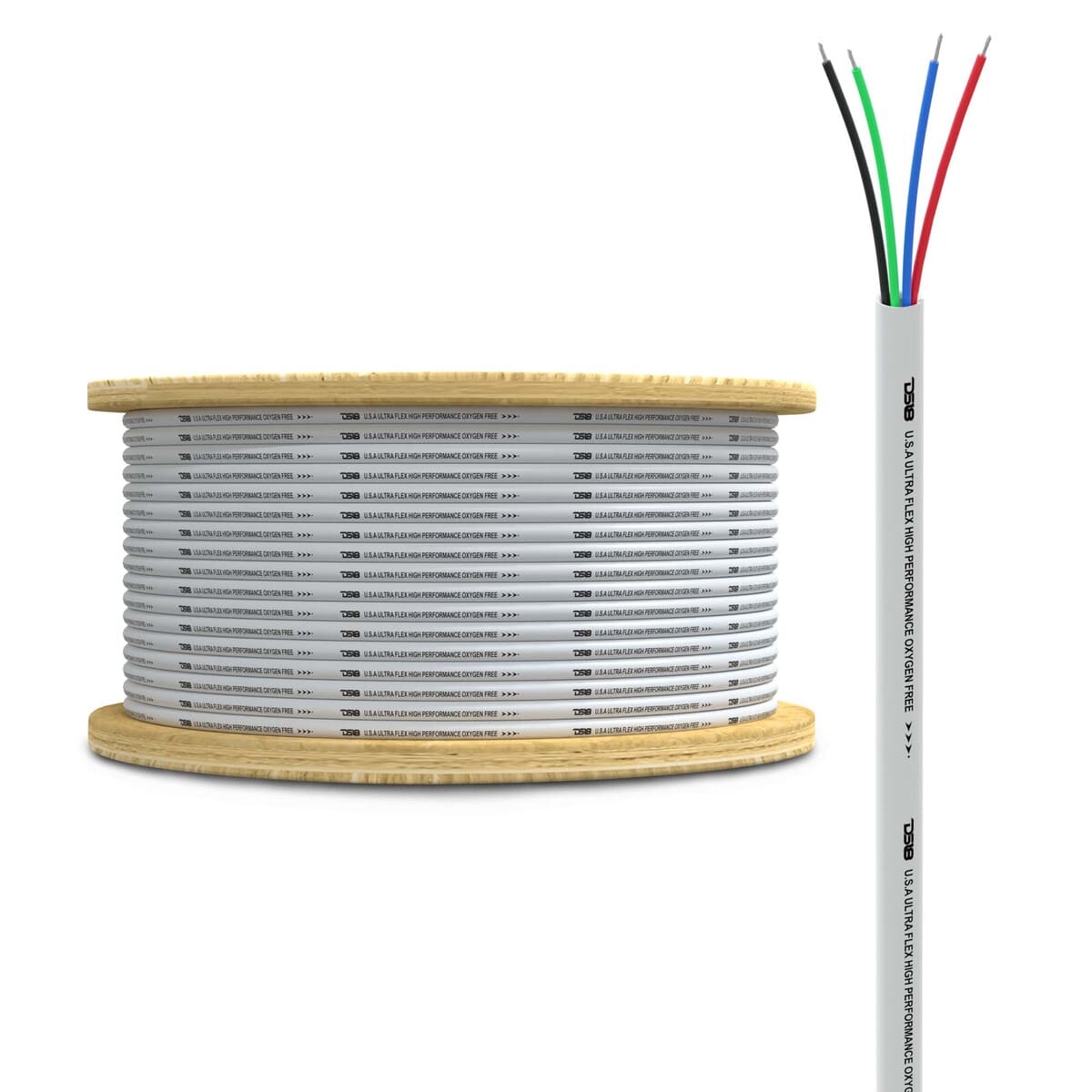DS18 18-GA Marine Tinned 100% Copper OFC LED RGB Wires - 100 Feet