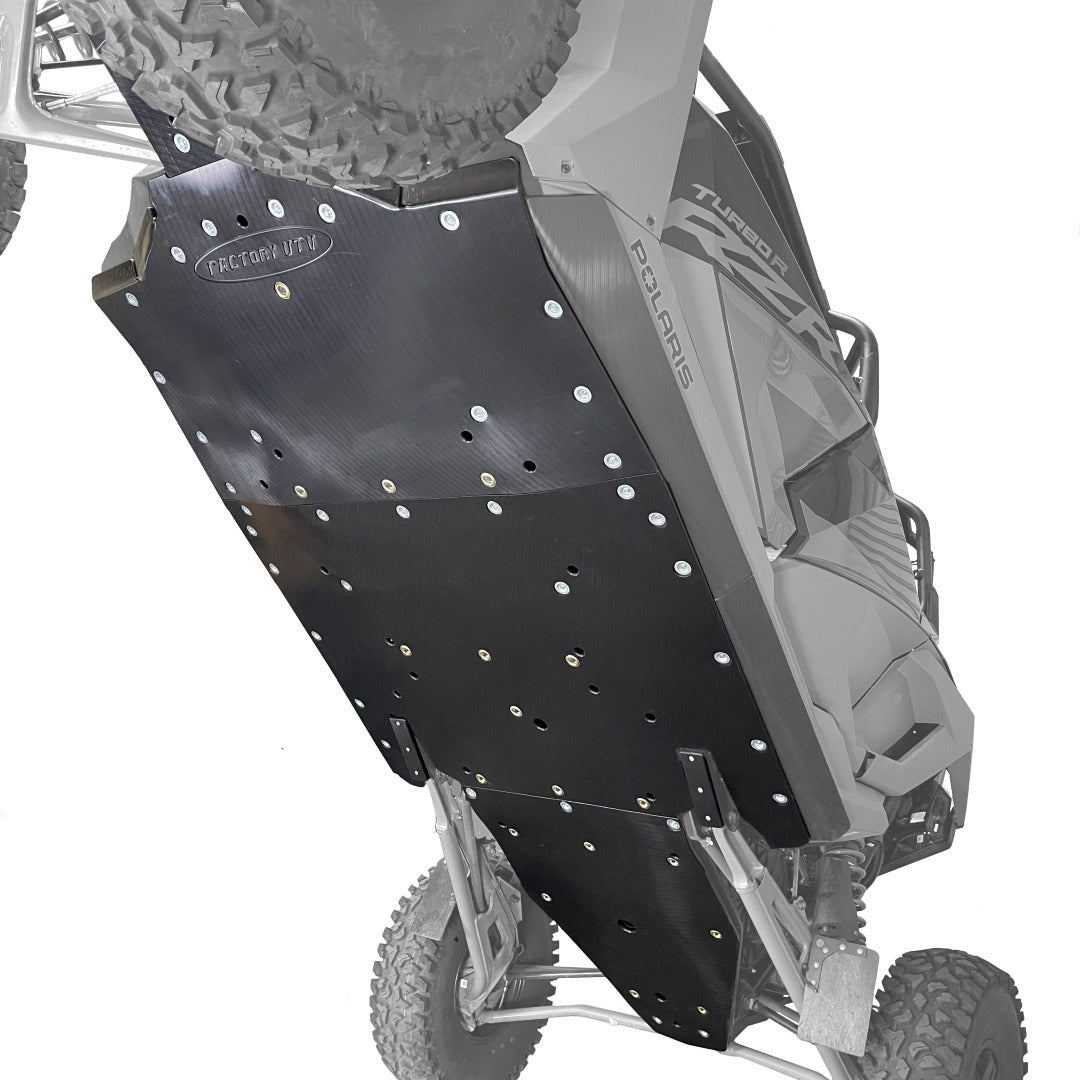 Factory UTV Polaris RZR Turbo R/ Pro S 4 UHMW Skid Plate