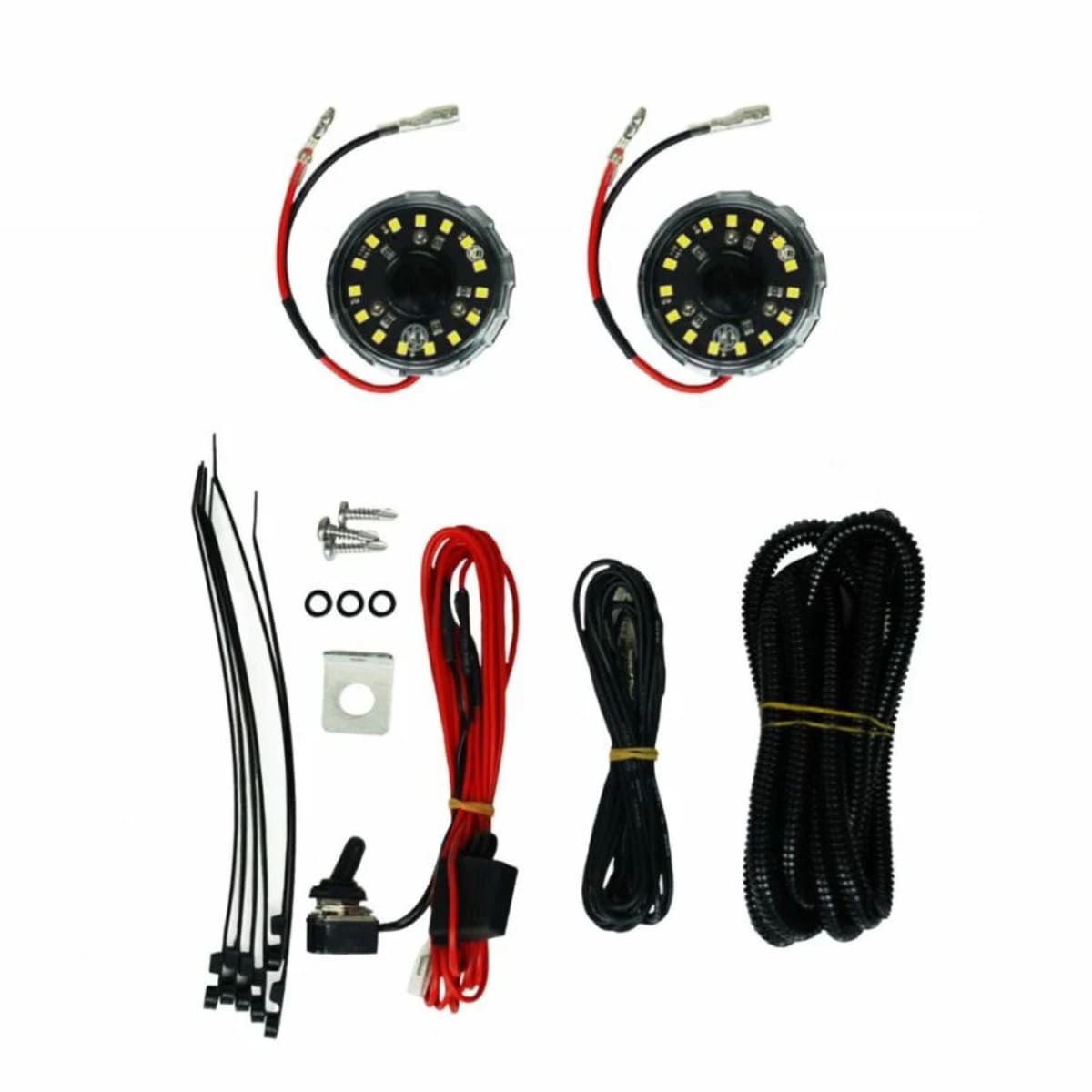 KC HiLiTES Cyclone V2 5W Flood Beam LED 2 Light Universal Under Hood L
