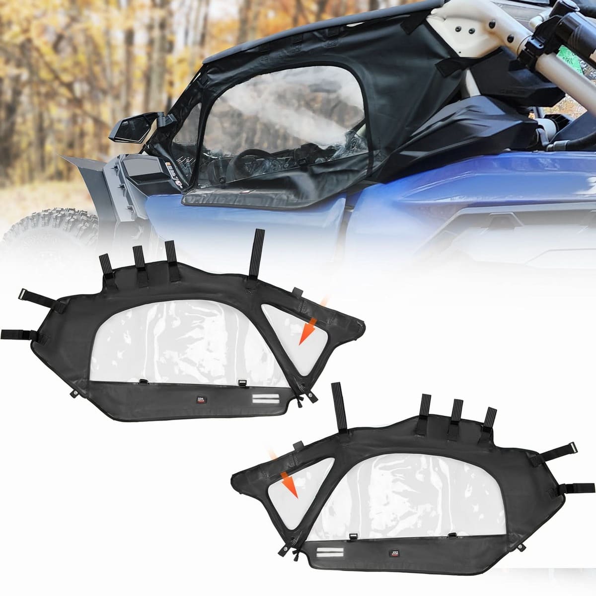 Kemimoto Can-Am Maverick X3 Soft Cab Upper Windows Enclosures