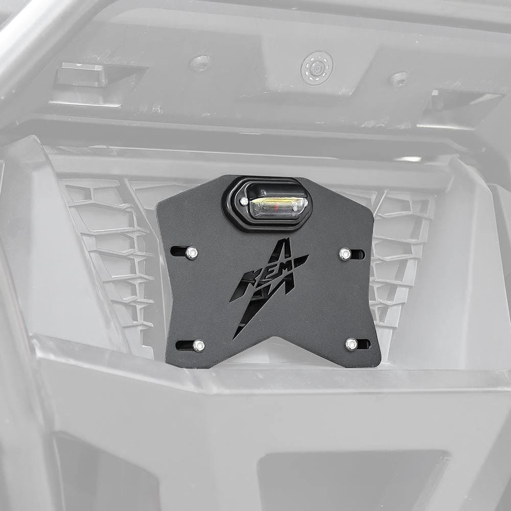 Kemimoto Polaris RZR XP 1000 Universal LED License Plate Bracket Kit