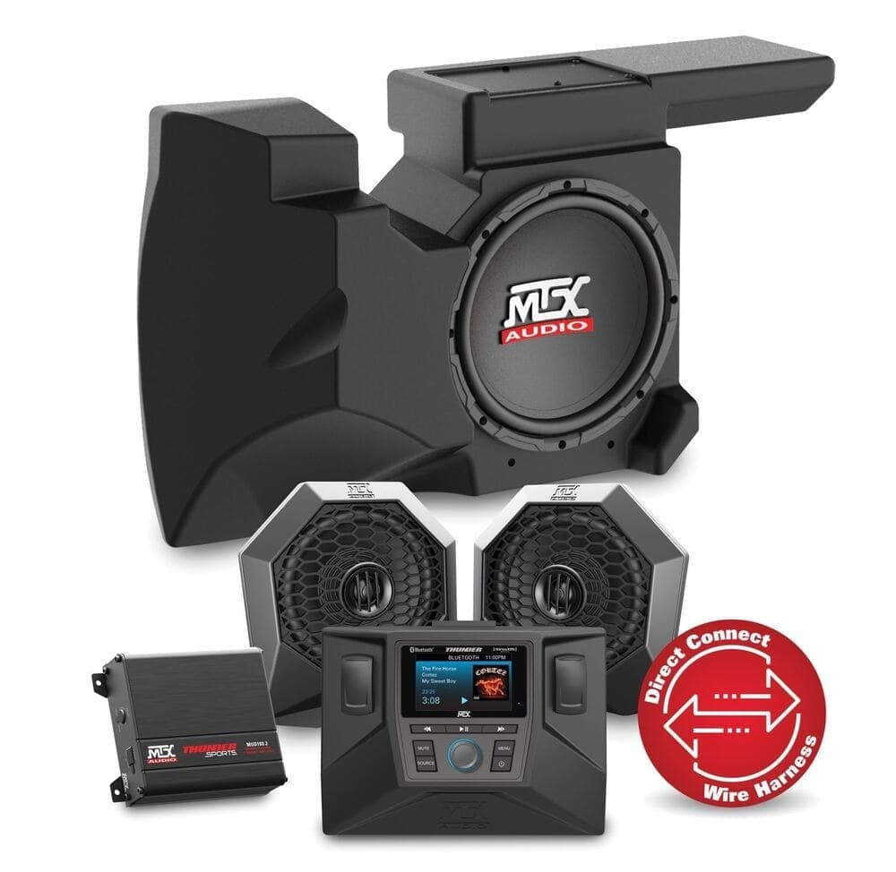 MTX Audio Polaris RZR Audio System with Two Speaker Dual Amplifier & S