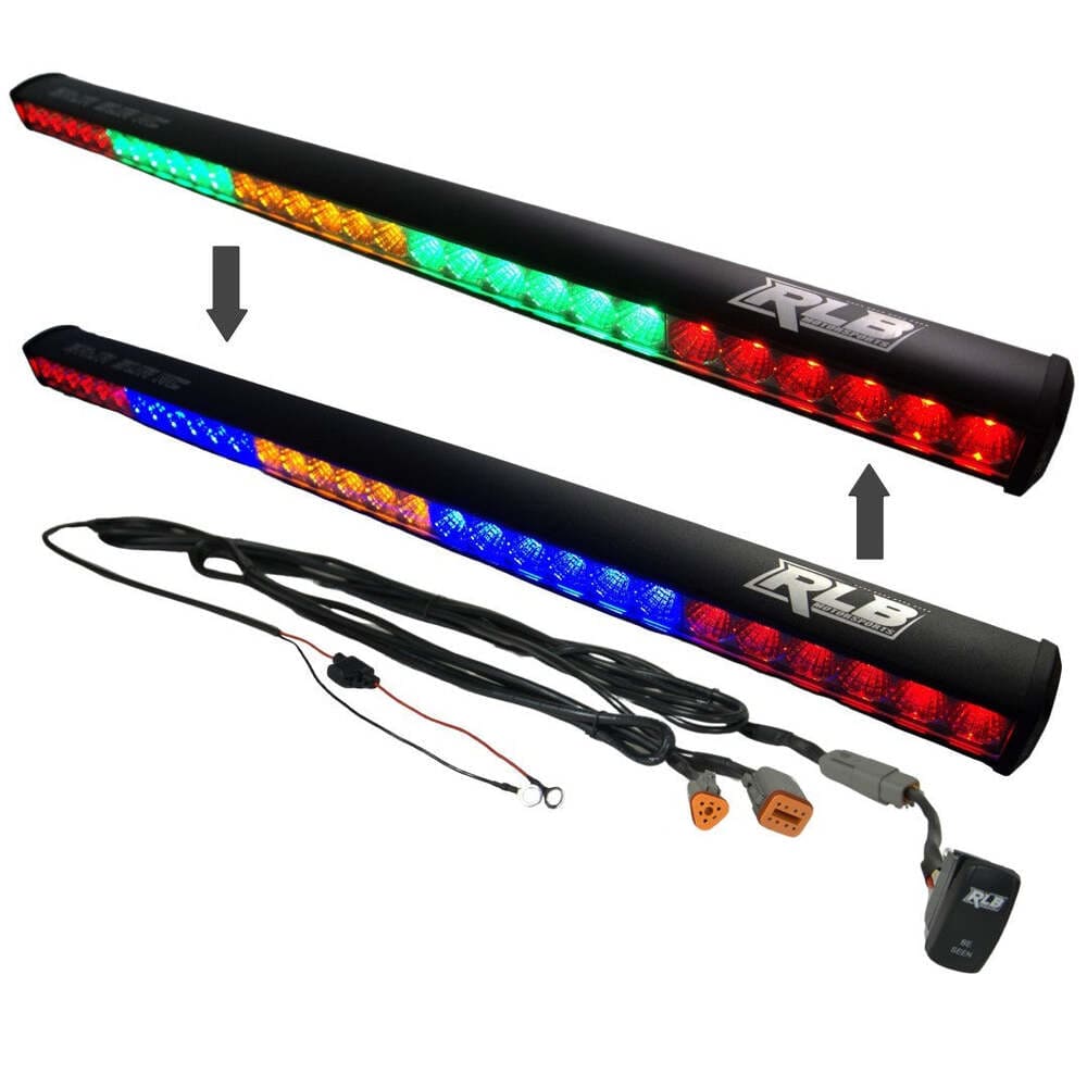 RLB Motorsports Polaris RZR Dual Color LED Chase Light - Blue/White