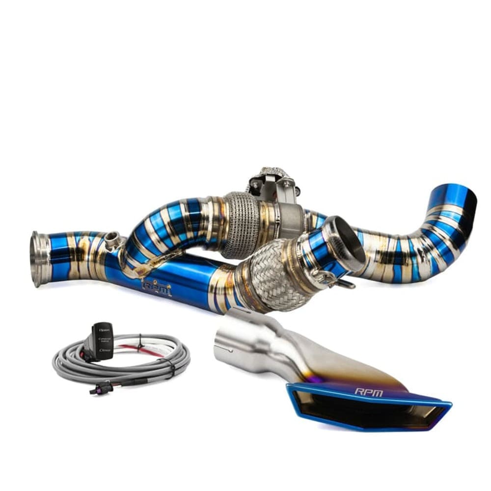 RPM Can-Am Maverick R Titanium 3" E-Valve Mid Pipe / Electronic Dump V
