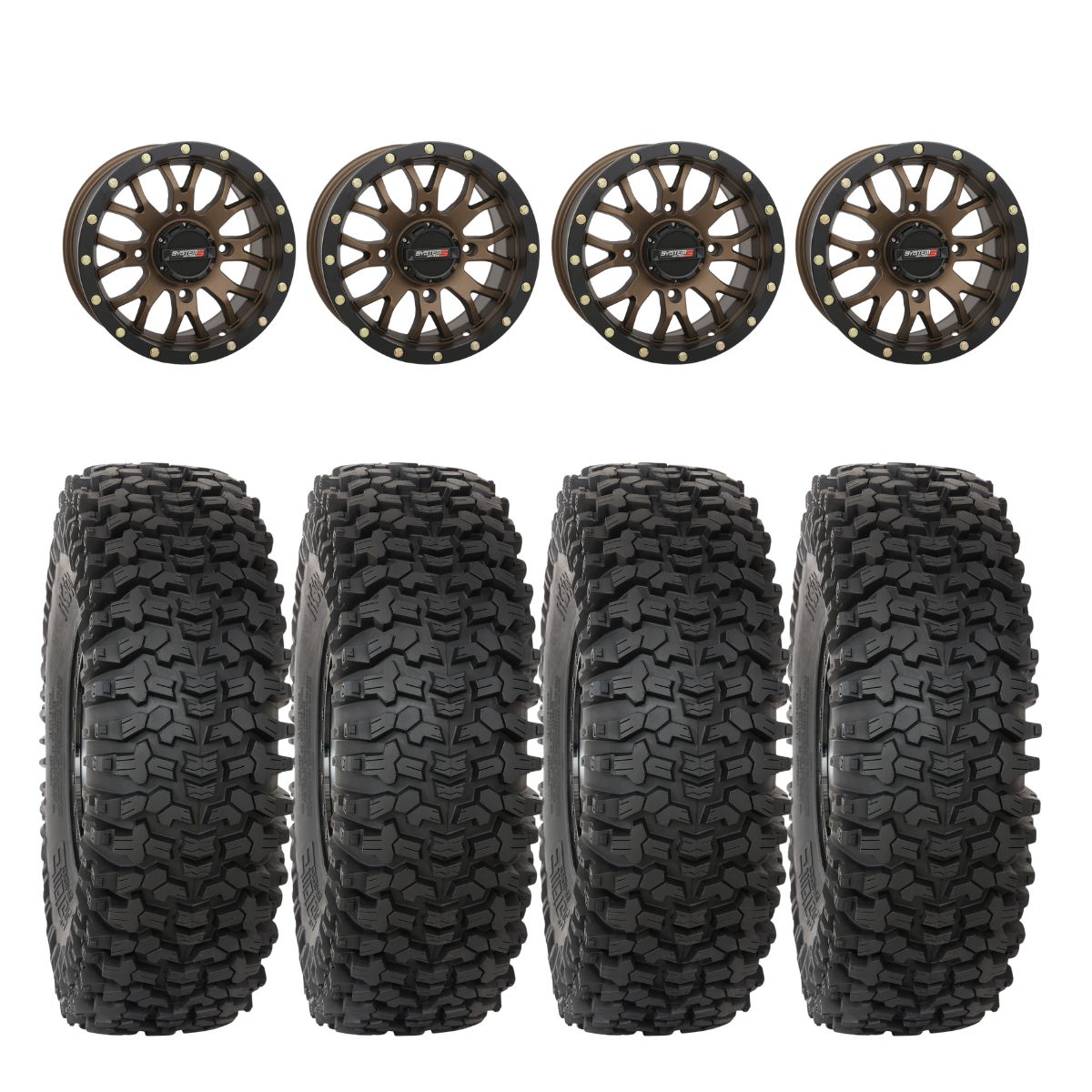 System 3 Bronze SB-4 Beadlock & System 3 RC500 10 Ply Rock Crawler Whe